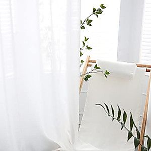 PartyDelight 9.8FT X 10FT White Chiffon Sheer Backdrop Curtain Drapes, Wedding Arch Drapes, for Wedding, Birthday, Party, Banquet and Home Decorations.