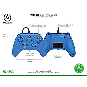 PowerA Wired Controller for Xbox Series X|S - Blue