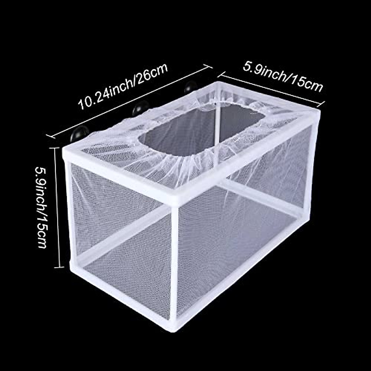 FVIEXE 8PCS Fish Breeder Box for Fish Tank, Net Aquarium Fish Isolation Breeding Box Nylon Mesh Acclimation Hatchery Incubator for Baby Fishes Guppy Fish Fries Shrimp Clownfish Juvenile Betta Platy