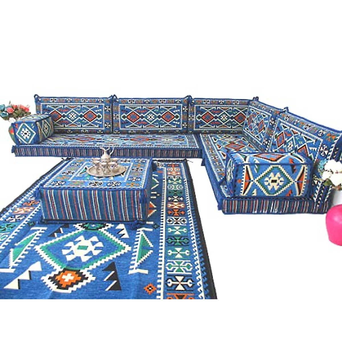 Arabic Majlis Sofa Set, Arabic Floor Sofa, Arabic Furniture, Arabic Couches, Arabic Jalsa, Floor Cushions, Pallet Sofas