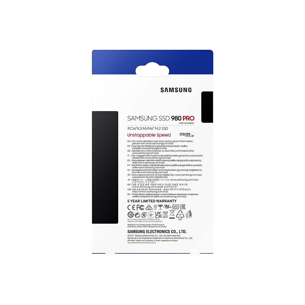 Samsung 980 PRO SSD with Heatsink 1TB PCIe Gen 4 NVMe M.2 Internal Solid State Hard Drive, Heat Control, Max Speed, PS5 Compatible, MZ-V8P1T0CW