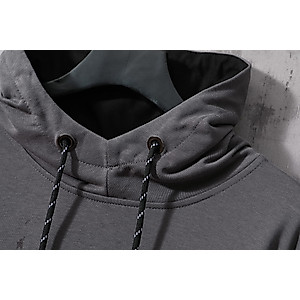GURUNVANI Contrast Color Pullover Hoodie Mens Patchwork Hoodies Men