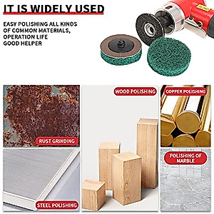 10PCS Sanding Discs 2 Inch Roll Lock Quick Change Discs 1pcs 1/4'' Holder Surface Conditioning Discs for Die Grinder Surface Strip Grind Polish Burr Finish Rust Paint Removal,Green