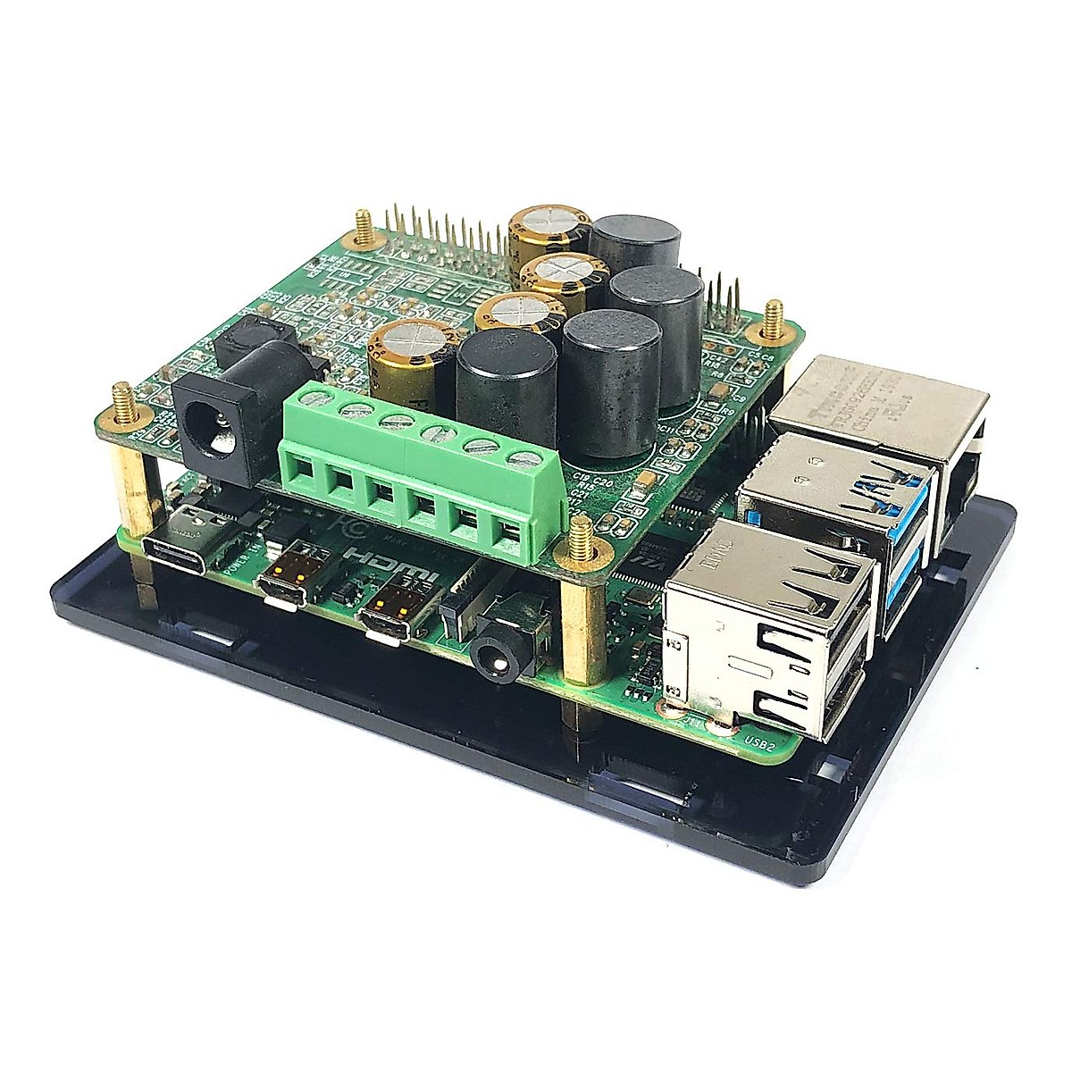 Acrylic Case for InnoMaker AMP and AMP Pro Hat Module Works with Raspberry Pi 5 4 3B B+
