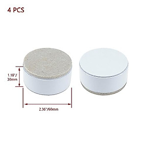 KUMGROT 4 Pcs Height 1.81" Bed and Furniture Risers Heavy Duty Round Sofa Table Risers Lifts with Felt Pad for Dresser Bed Chair (White)