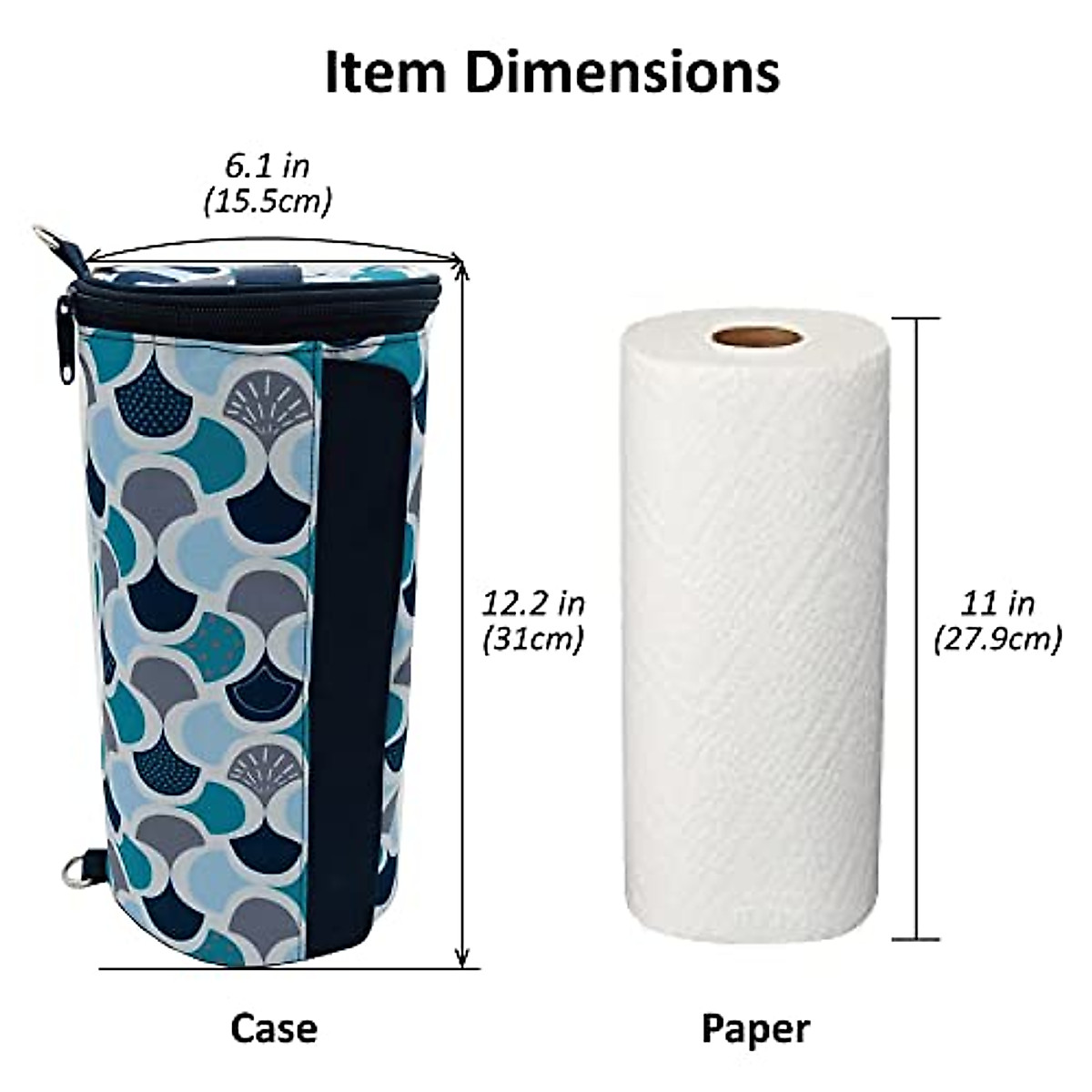 Olve Kitchen Paper Towel Holder Hanging Paper Towel Dispenser Cover for Kitchen, Camping Outdoor (Mint)
