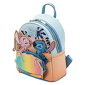 Loungefly Disney Lilo and Stitch Snow Cone Date Night Womens Double Strap Shoulder Bag Purse