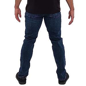 Kenneth Cole REACTION Mens Jeans Slim Fit - 2-Way Stretch Denim Jeans for Men Slim Fit - Mens Blue Jeans 5-Pocket (Jay, 40x30)