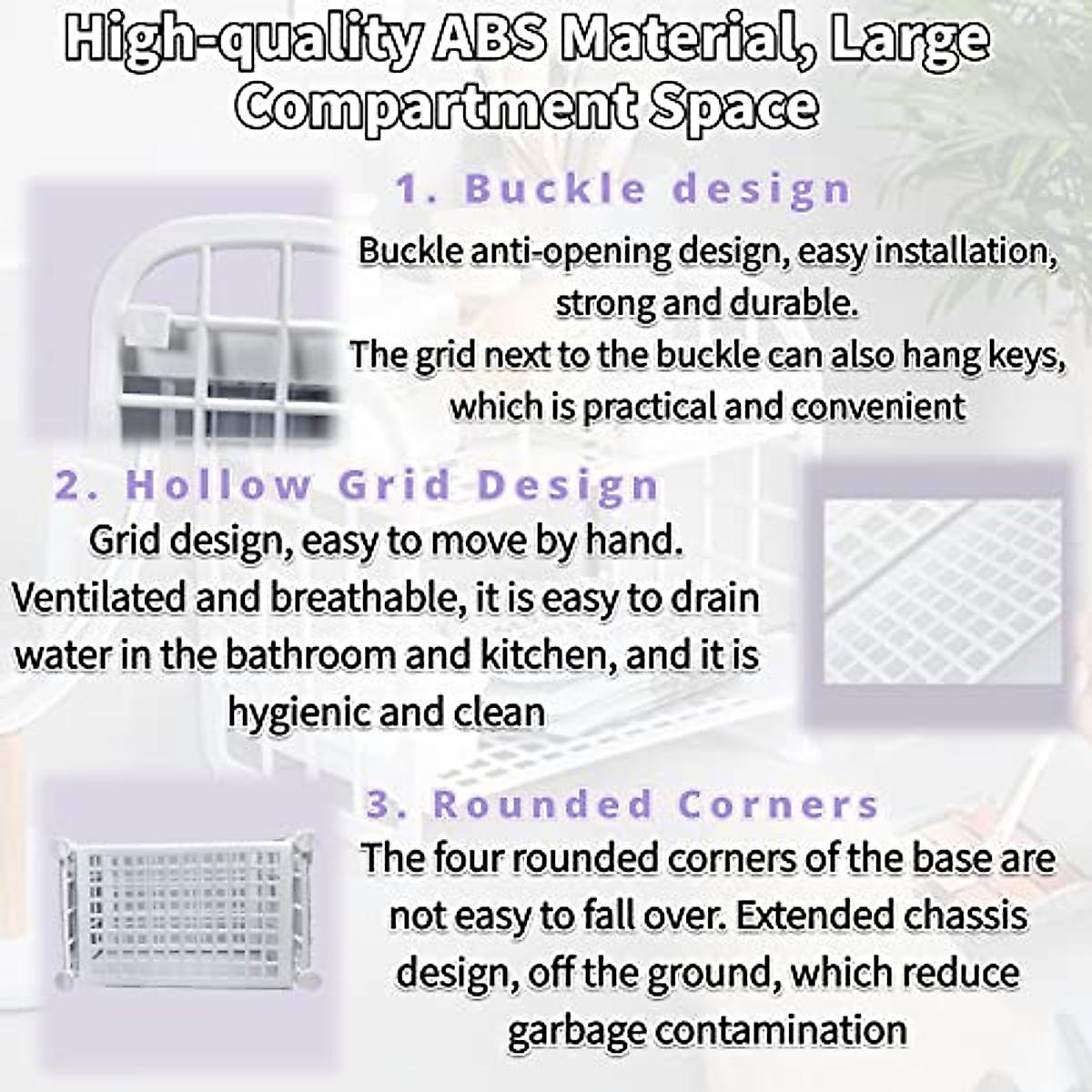 Wellcun Plastic Kitchen Organization Storage Shelf Rack, 2 Tier Cabinet Shelf Organizers, Office Desk Shelf Organizers and Accessories White, Dresser Organizer, Bathroom Organizer Storage (White)