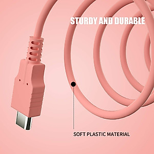 HEATFUN Fast Charging Cable for Switch, MacBook, Pixel C, LG Nexus 5X G5, Nexus 6P/P9 Plus, One Plus 2, Sony XZ and More - Coral (4.92ft)