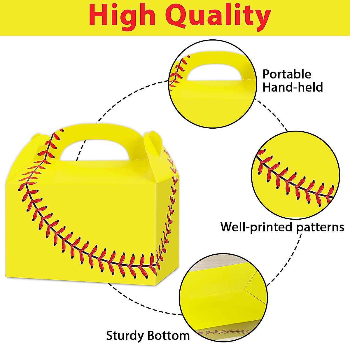 gisgfim 12 Pcs Softball Party Gift Treat Box, Softball Candy Goodie Favor Box for Softball Theme Birthday Baby Shower Party Favors Supplies Decorations