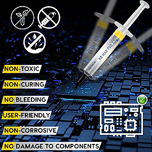 Nab Cooling Thermal Compound Paste for Heatsink 3.5g Maximum Thermal Conductivity, High Density, Easy Application Bonus Spatula, Noncorrosive (3.5g)