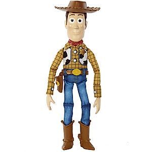 Mattel Disney Pixar Toy Story Talking Woody Action Figure & Accessory, Roundup Fun 12-inch Collectible with 30+ Sounds & Phrases