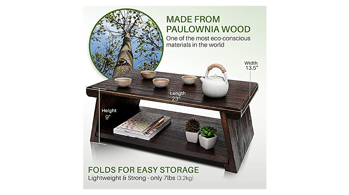 ENSO SENSORY Japanese Meditation & Tea Folding Table