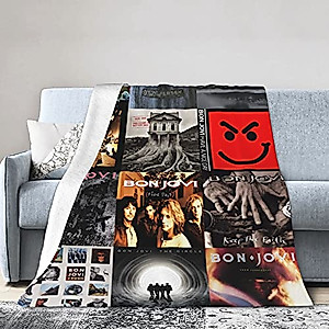Shouou Band Music Blanket Flannel Fleece Blanket Ultra Soft Warm Cozy Plush Bed Blanket Lightweight Sofa Throw Blanket in Winter Size: 50"X40"