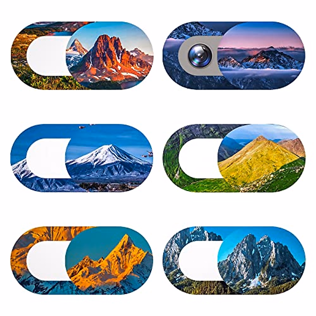 SOKTDO Webcam Cover, 0.023inch Ultra-Thin Laptop Camera Cover Slide, 6 Pack Computer Camera Cover Slide for MacBook Air/IPad/PC/Phone, Protect Privacy and Security