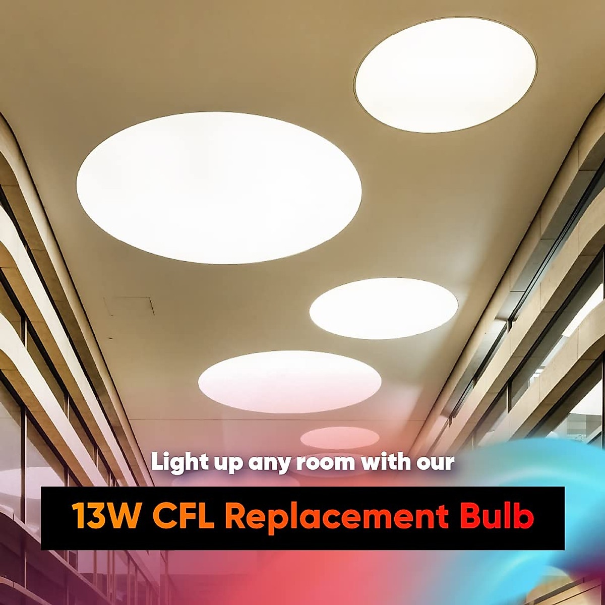 lumenivo 13 Watt CFL Replacement for Sunlite PL13/E/SP35K 2GX7 4-PIN Base Tube Compact Fluorescent Bulb - 3500K Neutral White - for Coleman Lantern, Indoor, and Outdoor Fixtures - 10 Pack