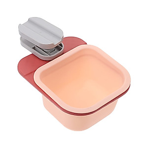 VOSAREA Table Mount Trash Can Mini Desk Hanging Trash Bin Tiny Waste Bin Makeup Pad Garbage Holder for Coffee Vanity Table Kitchen Pink