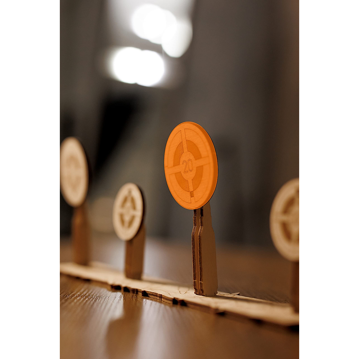 Wood Trick Wooden Toy Guns Set with Targets Shooting Range, Pistol Toy Guns for Kids Set - 3D Wooden Puzzle for Adults and Teens