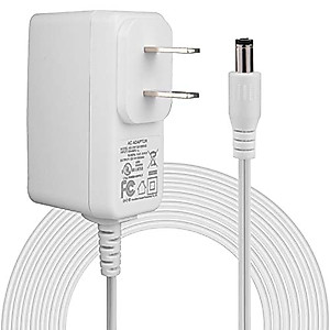 Dericam 12V 1A DC Power Supply Adapter for IP/CCTV Security Camera, 5ft/1.5 Meter AC to DC Power Cord, Wall Charger, Output DC 12V 1000mA, Input AC 100V-240V/50 or 60Hz/0.4A Max, US Plug, White