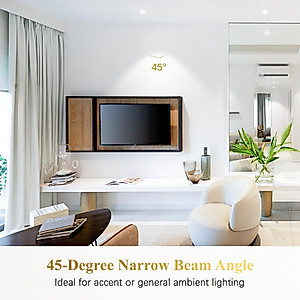 DiCUNO GU10 LED Bulbs 5W Daylight White, 6000K, 500lm, 45 Degree Beam Angle, Spotlight, 50W Halogen Bulbs Equivalent, Non-dimmable MR16 LED Light Bulbs, 6-Pack