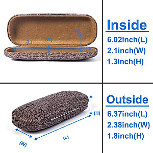 RayLove Hard Shell Eyeglasses Case, 3 Pack Unisex Protective Case for Glasses