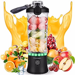 Portable Blender, Personal Size Mini Blender for Shakes and Smoothies, Personal Blender with Rechargeable USB, 20 Oz Mini Juicer Cup for Sports, Travel and Outdoors
