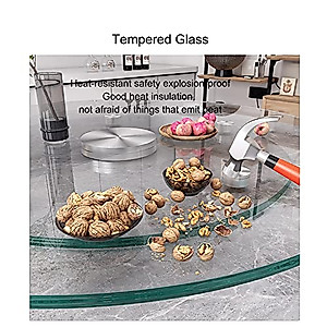 Lazy Susan Turntable For Dining Table,Countertop,Tempered Glass Rotating Tray, 360° Swivel Dining Table Serving Tray,Transparent Rotating Tray With Silent Bearing Centerpieces,Easy To Share All Food (