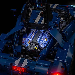LIGHT MY BRICKS Light Kit Compatible with Lego Technic 2022 Ford GT 42154 (Set Not Included)