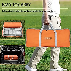 Outdoor Camping Grill Set Stainless Steel Portable Foldable Charcoal Grill, Large Size and Lightweight Design, Ldeal for Camping, Beach Parties, Picnics, Backyard BBQs and More