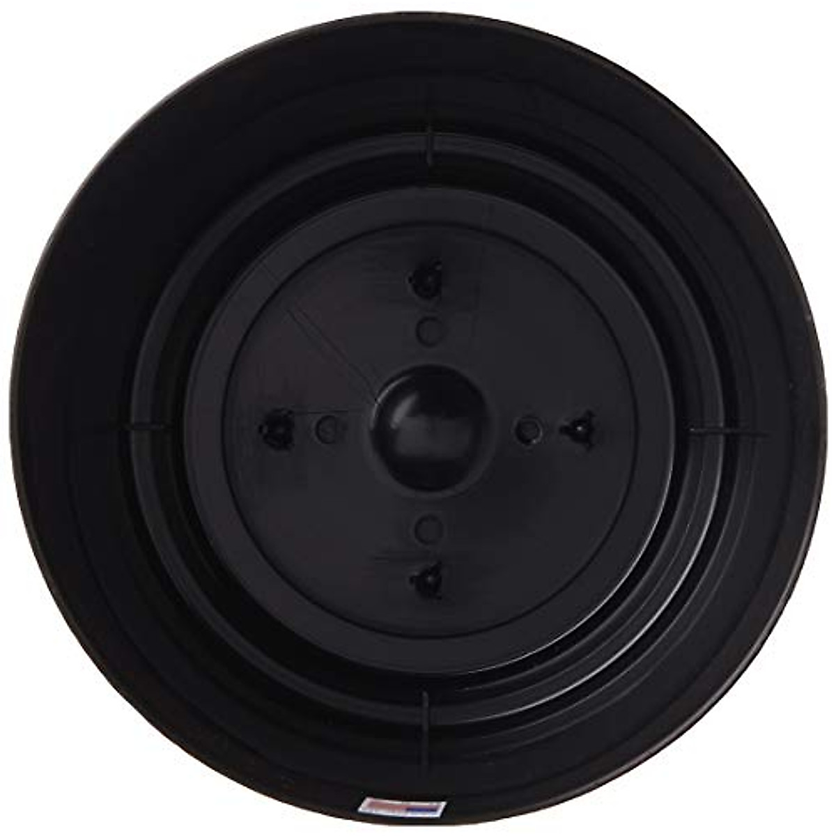 Novelty Majestic Full Depth Round Cylinder Pot, Glossy Black, 6-Inch (10068)