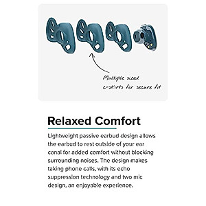 Cleer Goal Sport True Wireless Earbuds with 20 Hour Battery, for Workout and Exercise, Water and Sweat Resistant, Touch Controls, and High Audio Quality and Bass, Stone