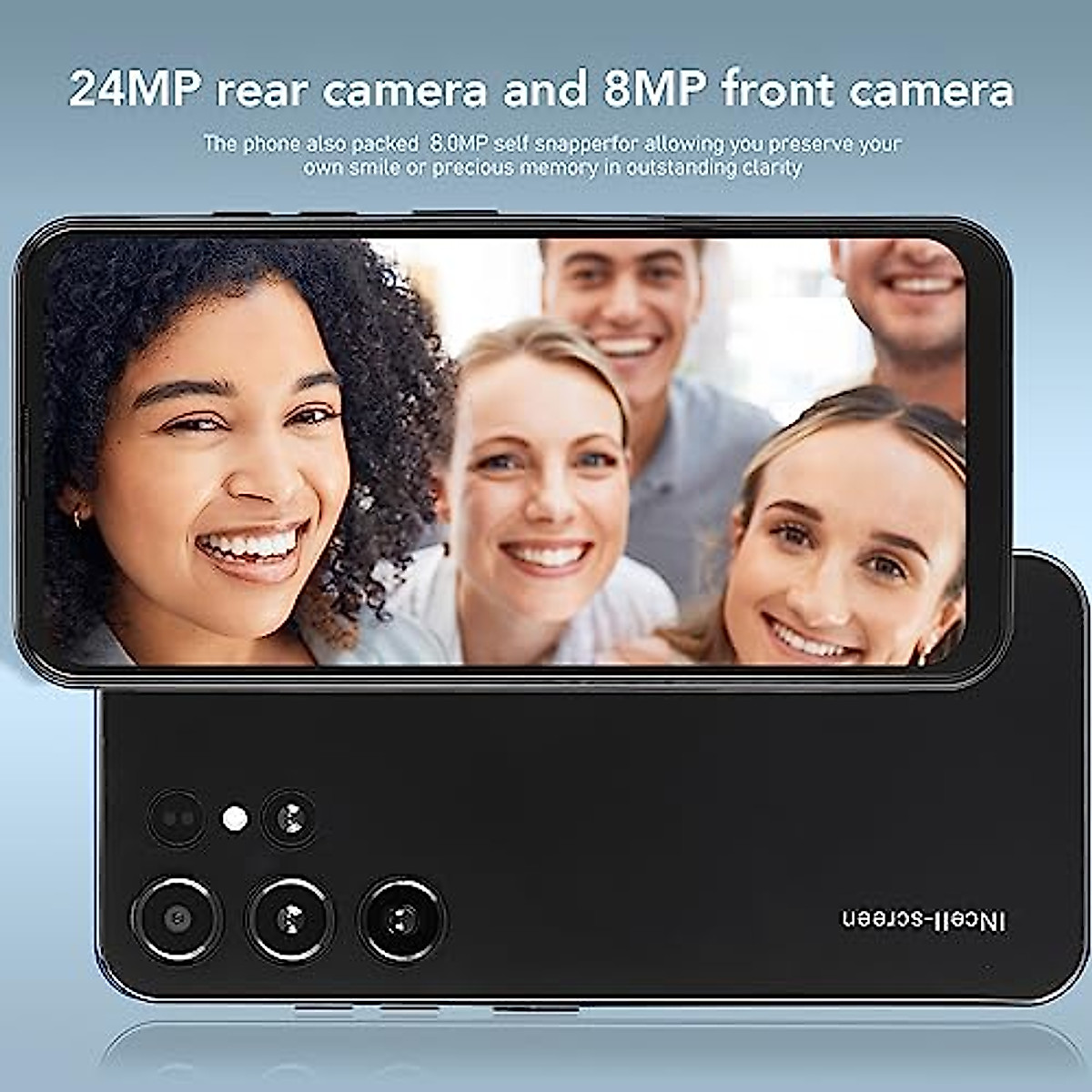 Qinlorgo Smartphone 5G WiFi, GPS Function 8MP 24MP Resolution 2280x3200 4G S23 Ultra Mobile Phone for Work (US Plug)