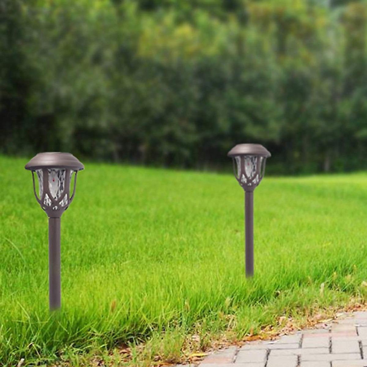 Uonlytech Solar Landscape Light Solar Ground Lights Solar Lawn Light Night Lights Solar Pathway Lights Driveway Lights Exterior Solar Powered Lights Solar Light for Outside Led Garden Light