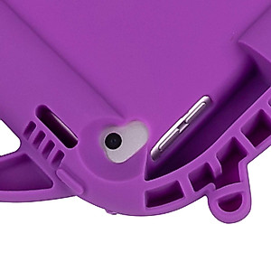 CHIN FAI iPad 10.2 2021 2020 2019 Case for Kids, iPad 9th 8th 7th Generation/iPad Air 3 10.5/ iPad Pro 10.5 Kids Friendly Shockproof Silicone Handle Stand Case (Purple)