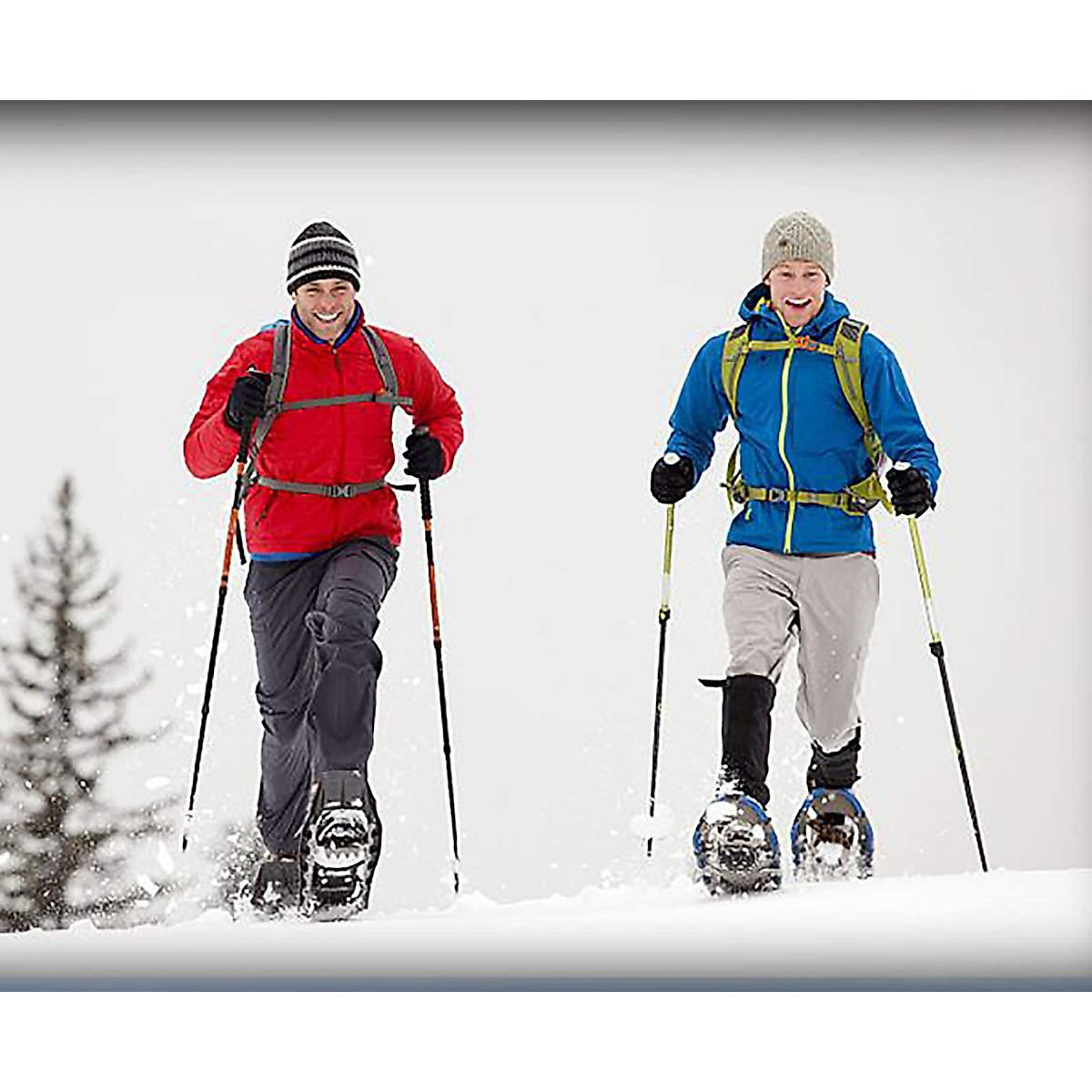 Snow Walking Shoes, Alpine Ski Shoes, Snow Shoes and Snow Pedals, Tough and Wear-Resistant Deck, Easier to Adjust, Light and Durable,23x71cm