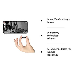 Mini Spy Camera WiFi, Smallest Hidden Cameras HD1080P for Home Security Surveillance with Video Small Portable Nanny Cam with Phone App, Motion Detection, Night Vision for Indoor