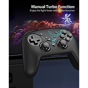 YCCTEAM Switch Controller Compatible With Switch/Switch Lite/Switch Oled, Switch Pro Controller with NFC, Turbo, Dual Vibration Function and Wake Up