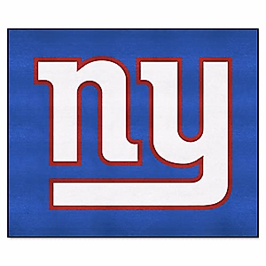 FANMATS 28789 New York Giants Tailgater Rug - 5ft. x 6ft. Sports Fan Area Rug, Home Decor Rug and Tailgating Mat - Giants Primary Logo