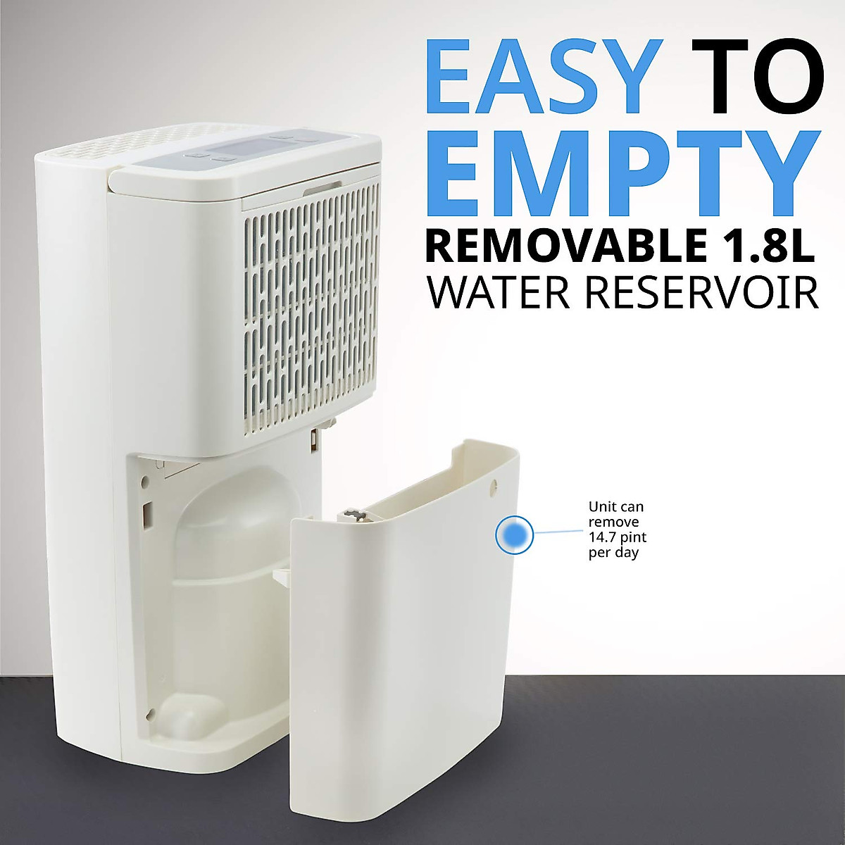 Ivation 14.7 Pint Compressor Dehumidifier – Small and Compact with Continuous Drain Hose for Smaller Spaces, Bathroom, Attic, Crawlspace and Closets - for Spaces Up to 320 Sq/Ft