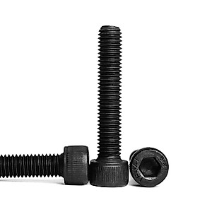 M4 x 20mm Socket Head Cap Screws Bolts 12.9 Grade Alloy Steel Metric Machine Hex Socket Screw, Black Oxide Finish, Fully Threaded, 50PCS