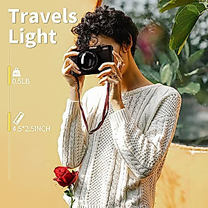 4K Digital Camera for Photography NIKICAM 56MP Vlogging Camera for YouTube with Manualfocus, Point and Shoot Camera with 16X Digital Zoom(Include 32GB TF Card & 2 Rechargeable Batteries) -Black3