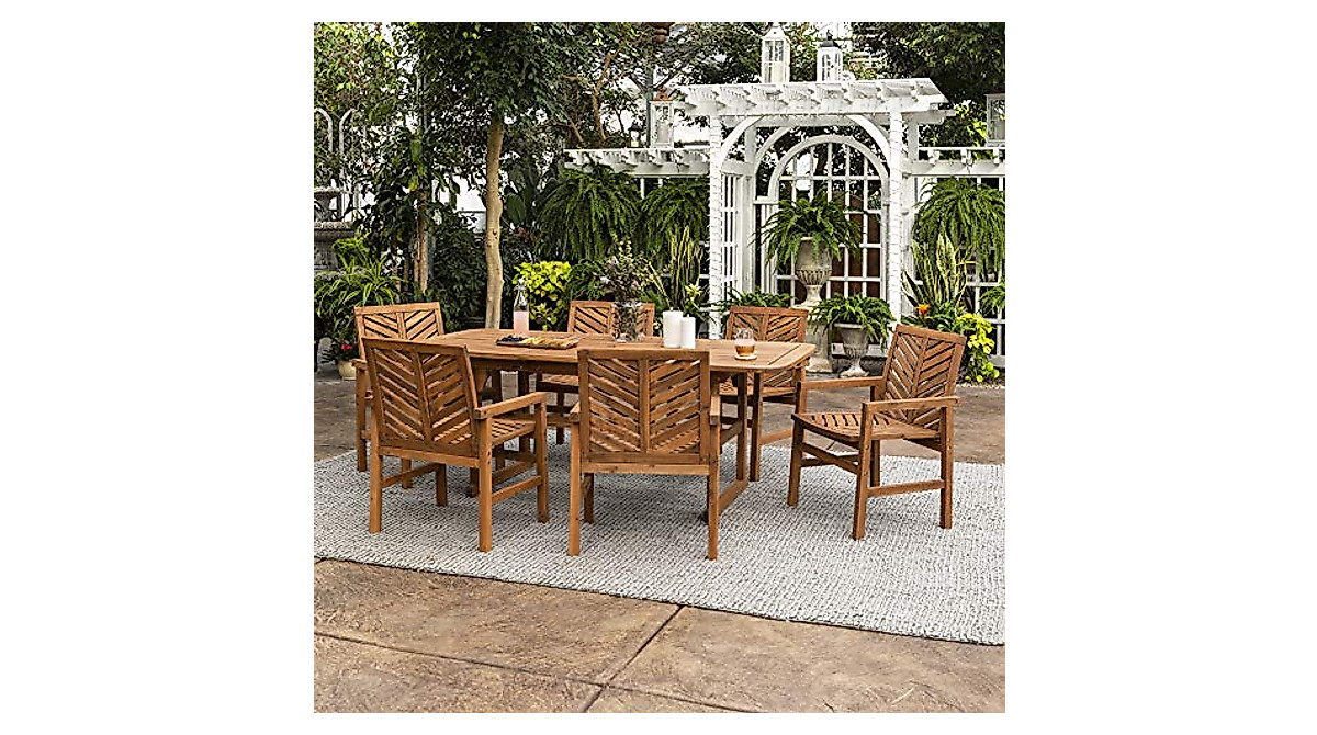 Extendable 6 Person Outdoor Dining Set by Walker Edison