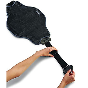 Sunbeam Heating Pad Wrap for Back Pain Relief with Auto Shut Off and Moist Heating Option, 23 x 15", Slate Grey