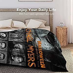 GIMCJOK Nice Michael Halloween Myers Throw Blanket, Flannel Blankets and Throws for Couch, Super Cozy Air Conditioned Blanket 40''x50''
