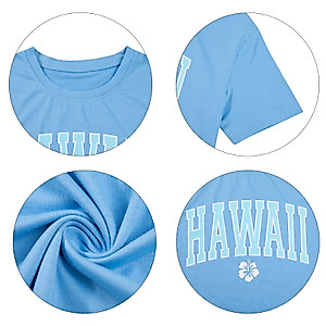 Hawaiian Shirts for Women Oversized Tshirts Shirts Flower Shirt Tropical Vacation Clothes Summer Vacation Tee