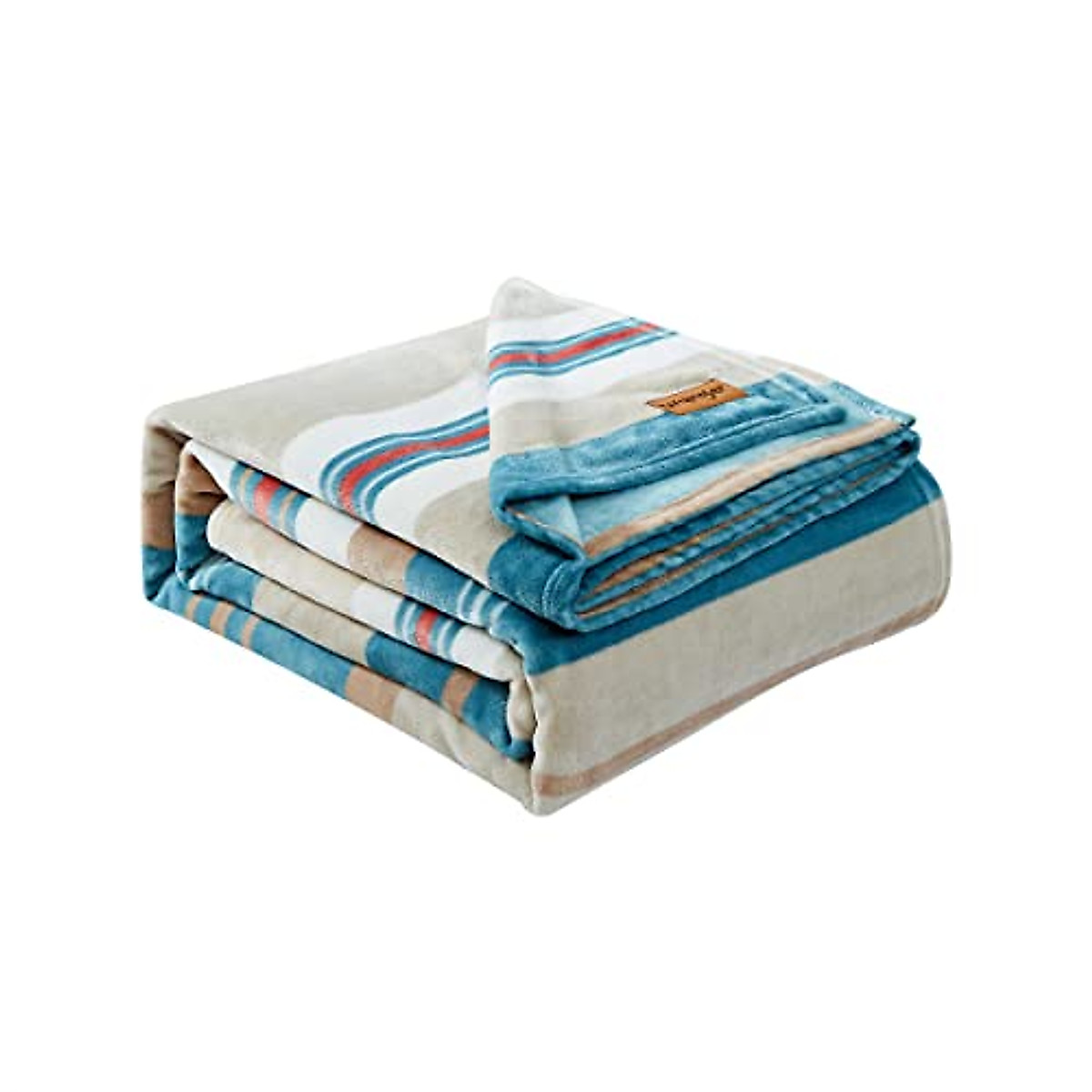 Wrangler - King Blanket, Ultra Soft Plush Fleece Blanket (Modern Serape Stripe Blue, King)