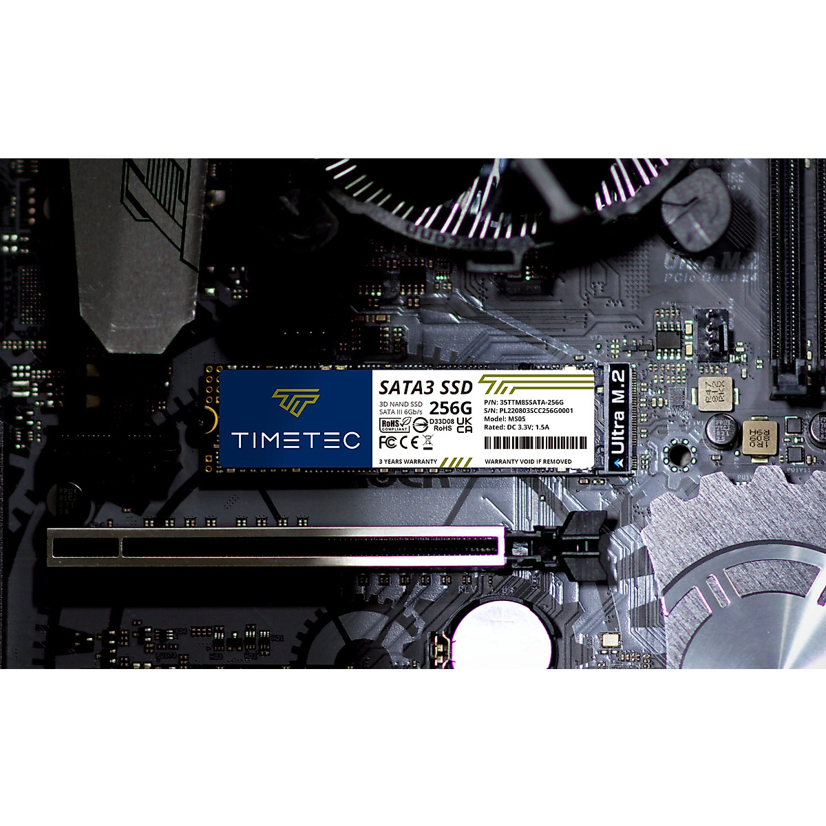 Timetec 256GBx10 (10 Pack) SSD 3D NAND TLC SATA III 6Gb/s M.2 2280 NGFF 128TBW Read Speed Up to 550MB/s SLC Cache Performance Boost Internal Solid State Drive for PC Computer Laptop and Desktop