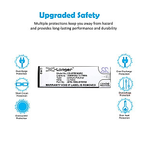 C S Replacement Battery for RTI T2i T2X T3X T1 T2+ T2B T2C T2CsT3,fits Part no ATB-1800-SY5530 ATB-900-SY5531 40-210742-20 1000mAh