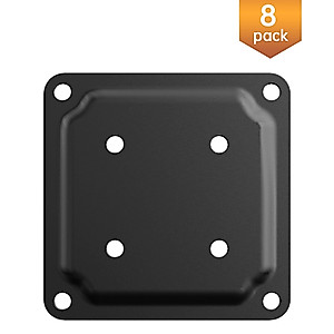 FOROIRON (8 Pack) 4" x 4" Wood Post Plate Connector, Powder-Coated Decking Post Base, Wood Fence Post Anchor Base, Deck Porch Railing Support Base